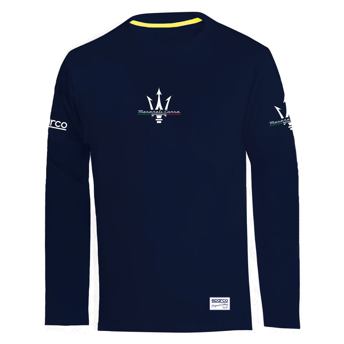 T-shirt Sparco Manches Longues Maserati Bleu | Boutique Officielle ...